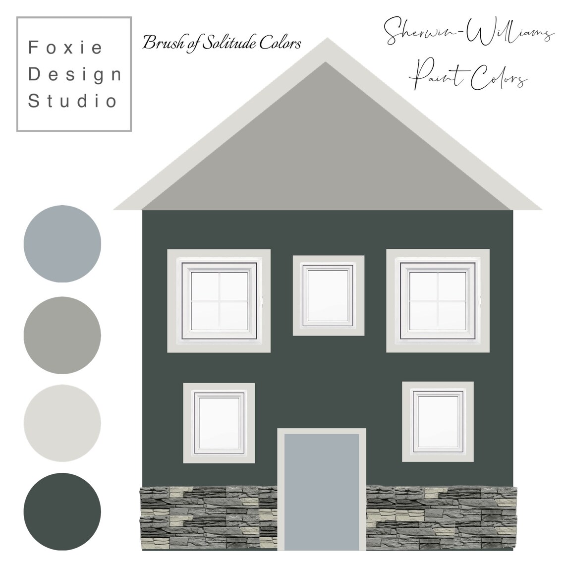 Exterior Brush of Solitude: Digital Pre-made Exterior House Paint ...