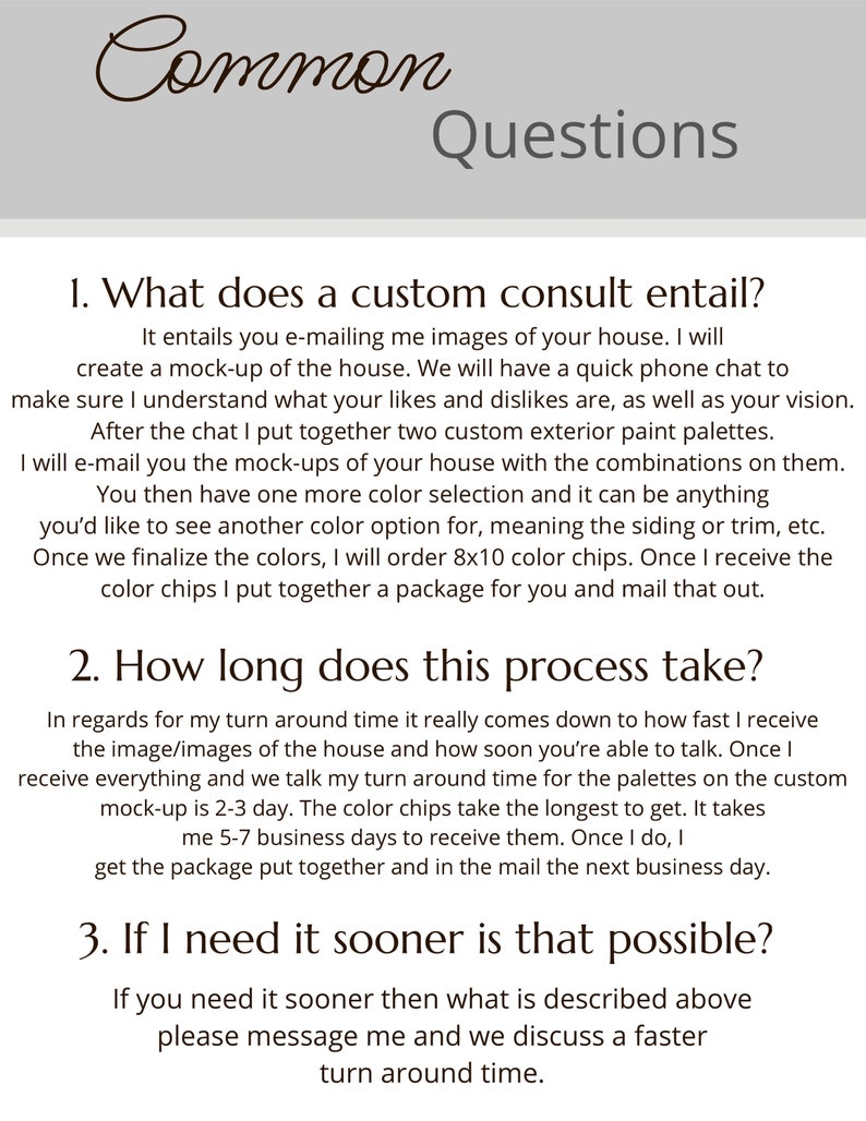 Custom Exterior Color Consultation: Custom House Mock-up- Custom ...