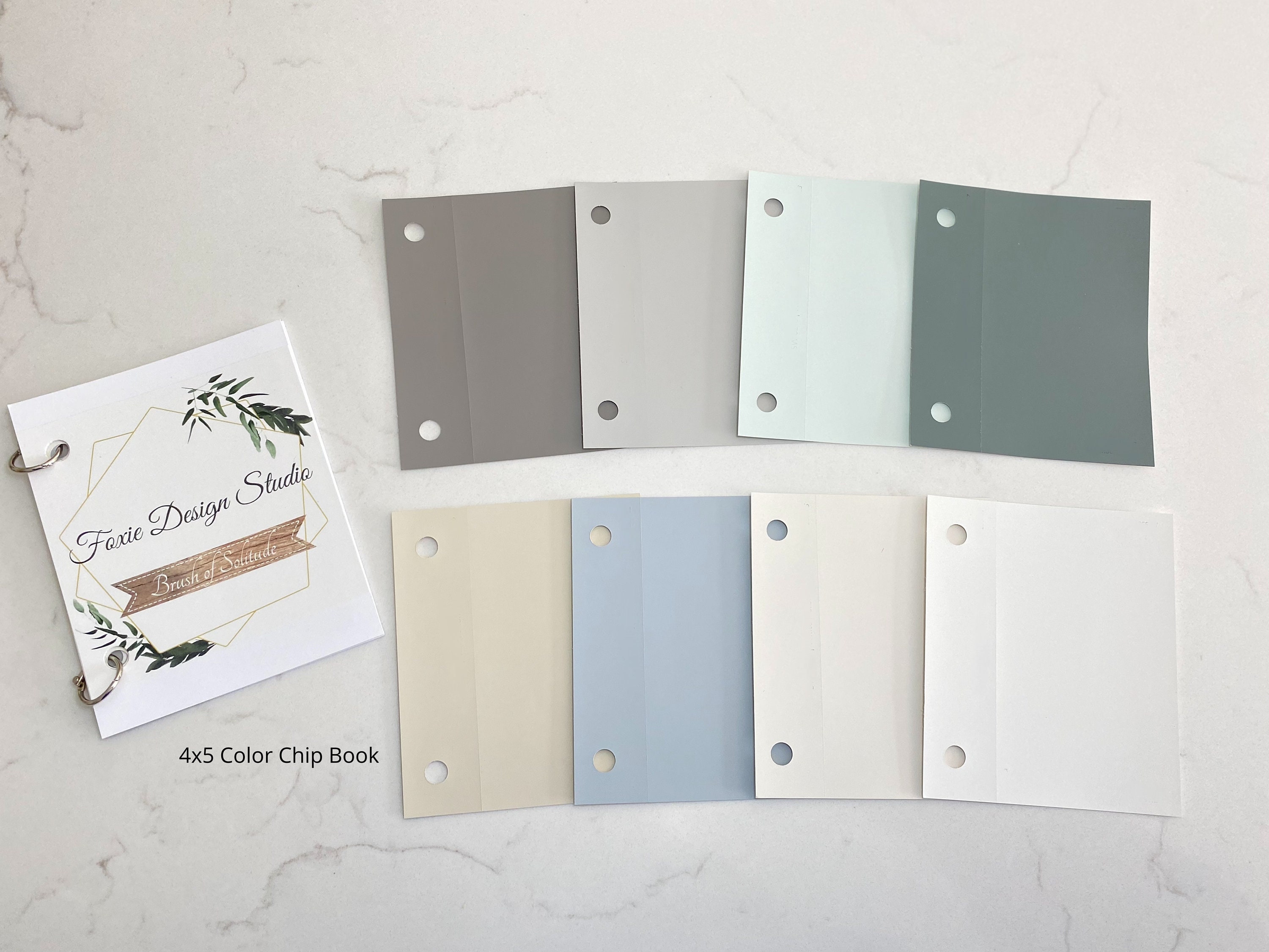 Paint Palette: Brush of Solitude-actual Color Chips - Etsy