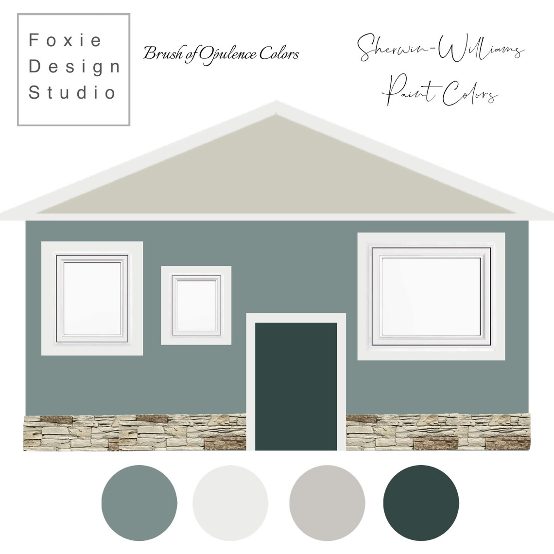 Exterior Brush of Opulence Palette: Digital Pre-made Exterior House ...