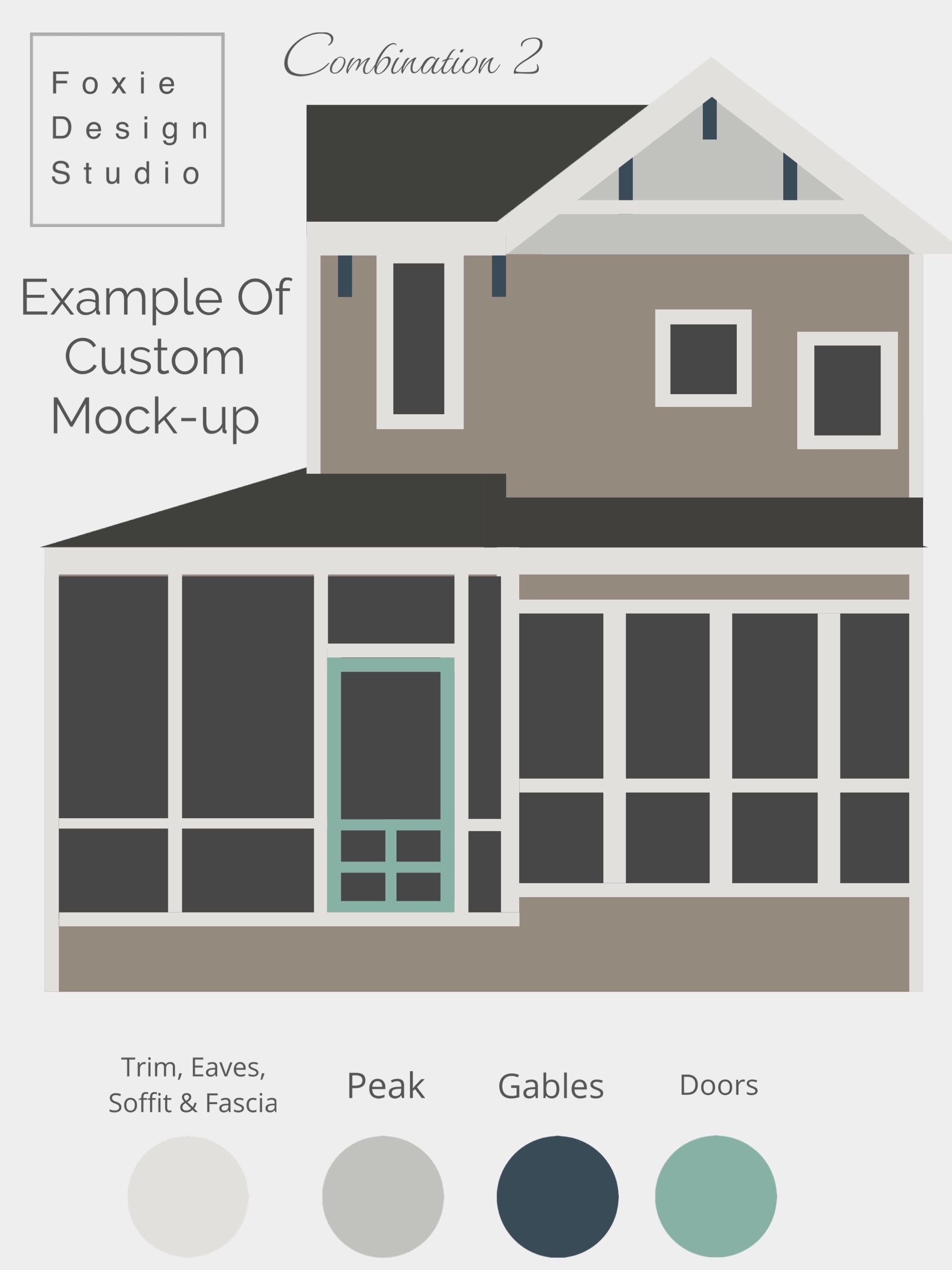 Custom Exterior Color Consultation: Custom House Mock-up- Custom ...