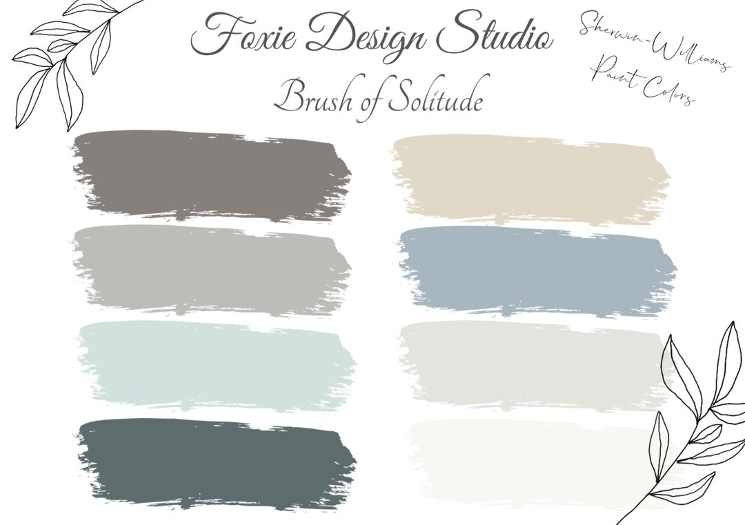 Digital Paint Palette: Brush of Solitude,costal Modern Farmhouse ...