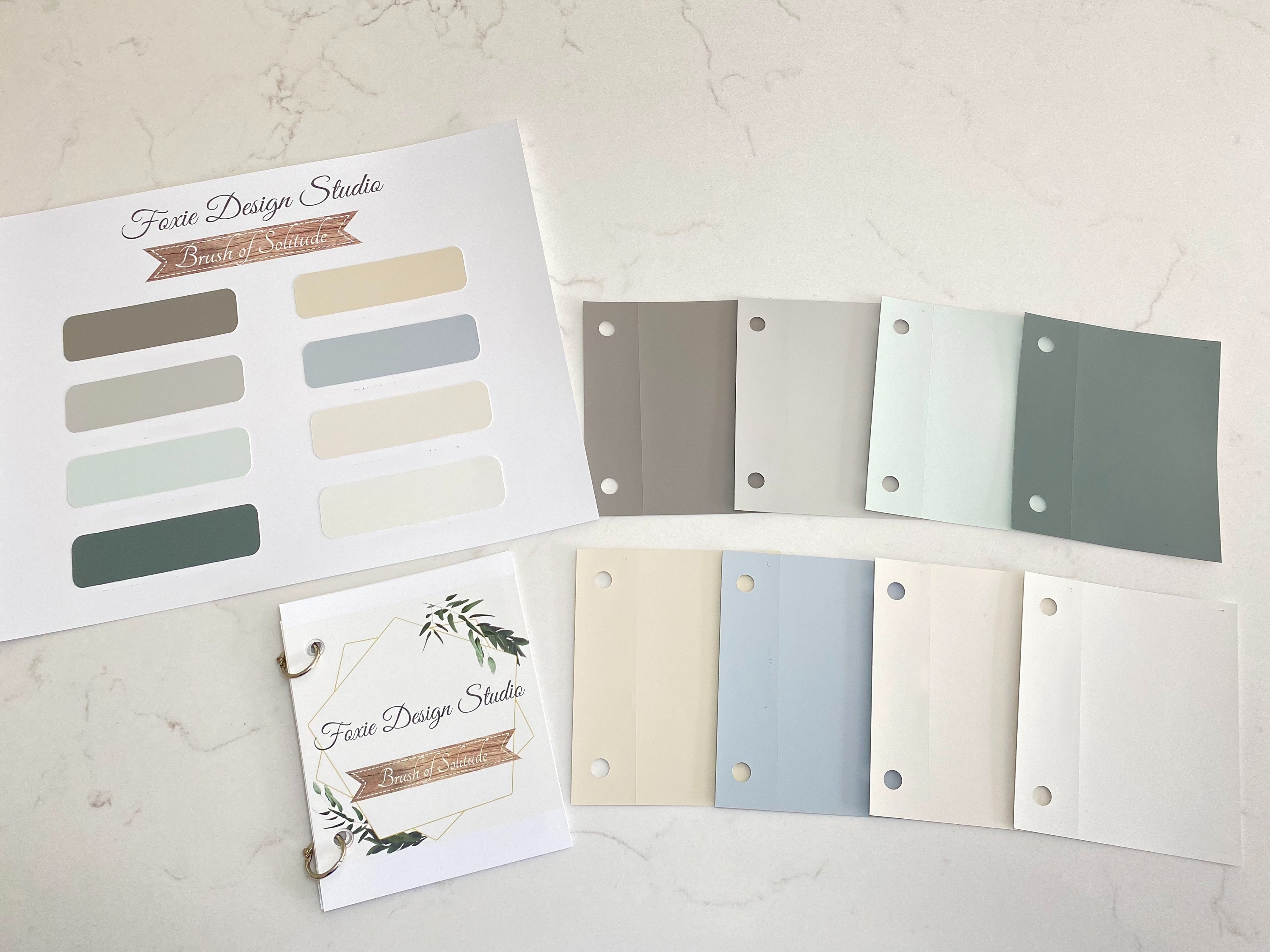 Paint Palette: Brush of Solitude-actual Color Chips - Etsy