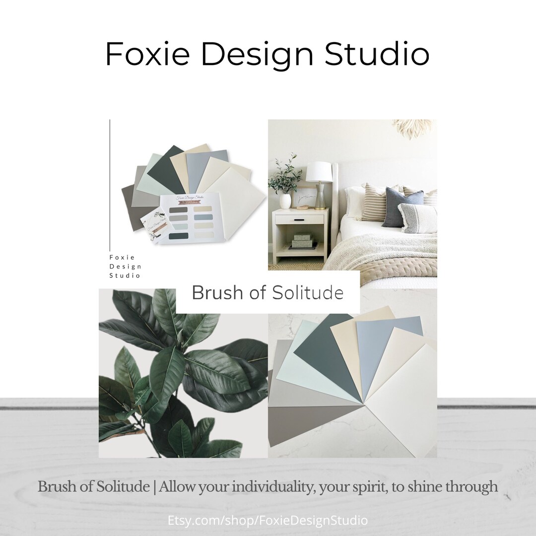 Paint Palette: Brush of Solitude-actual Color Chips - Etsy