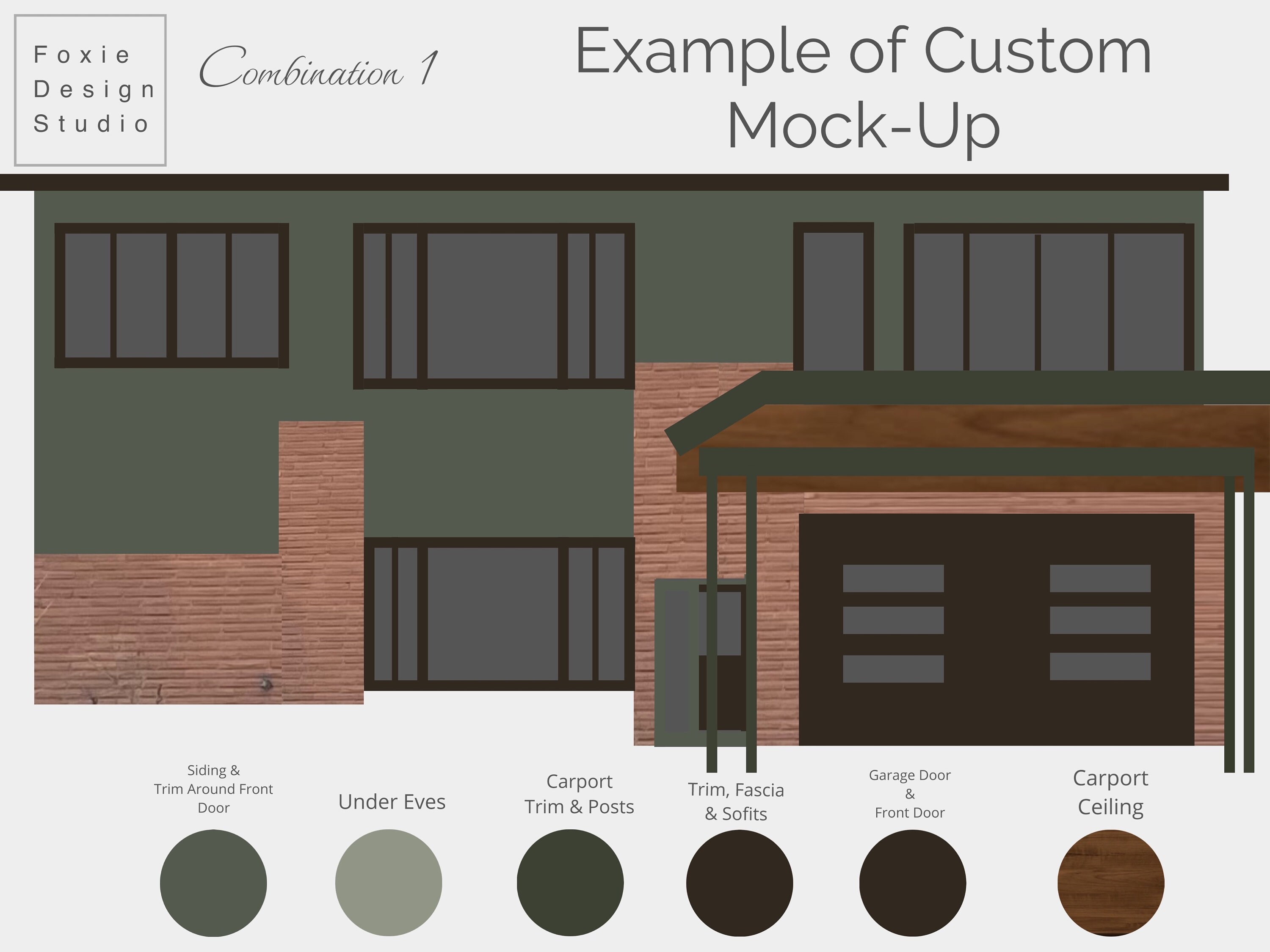 Custom Exterior Color Consultation: Custom House Mock-up- Custom ...