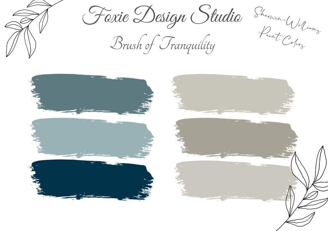 Digital Paint Palette:brush of Tranquility,beach House Palette ...