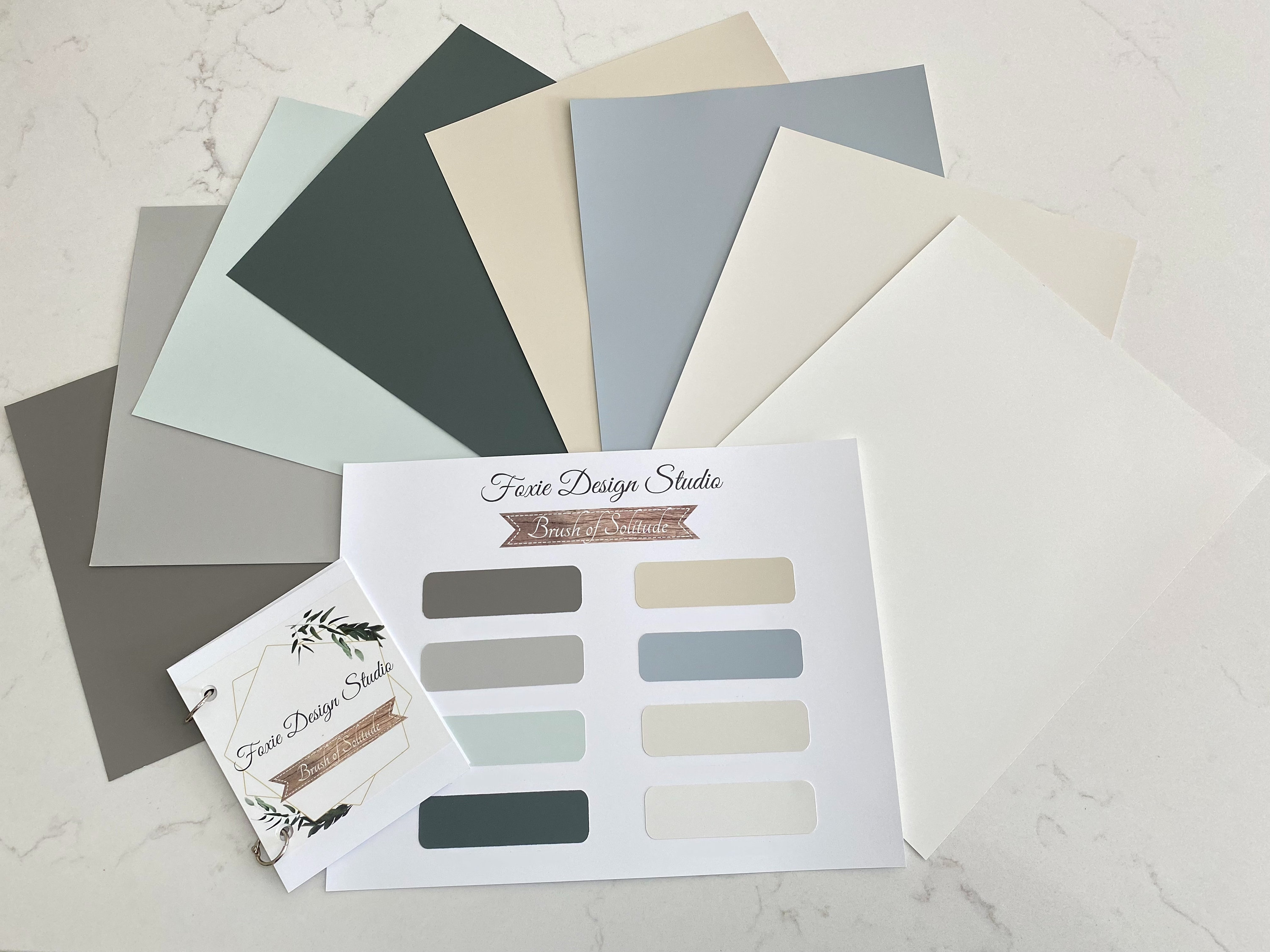 Paint Palette: Brush of Solitude-actual Color Chips - Etsy