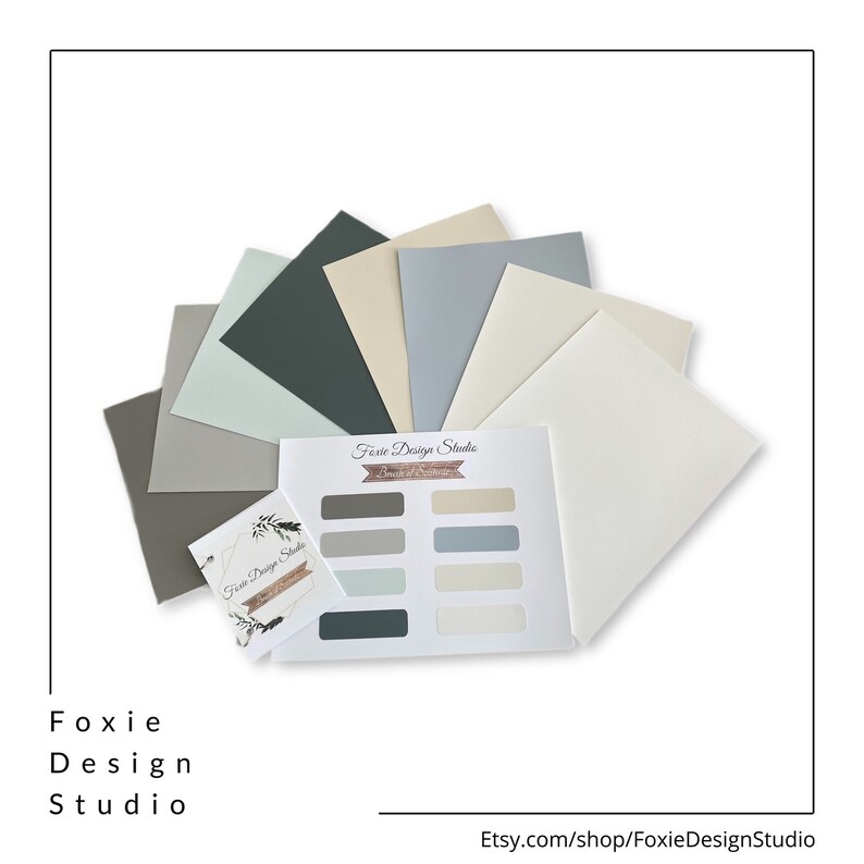 Paint Palette: Brush of Solitude-actual Color Chips - Etsy