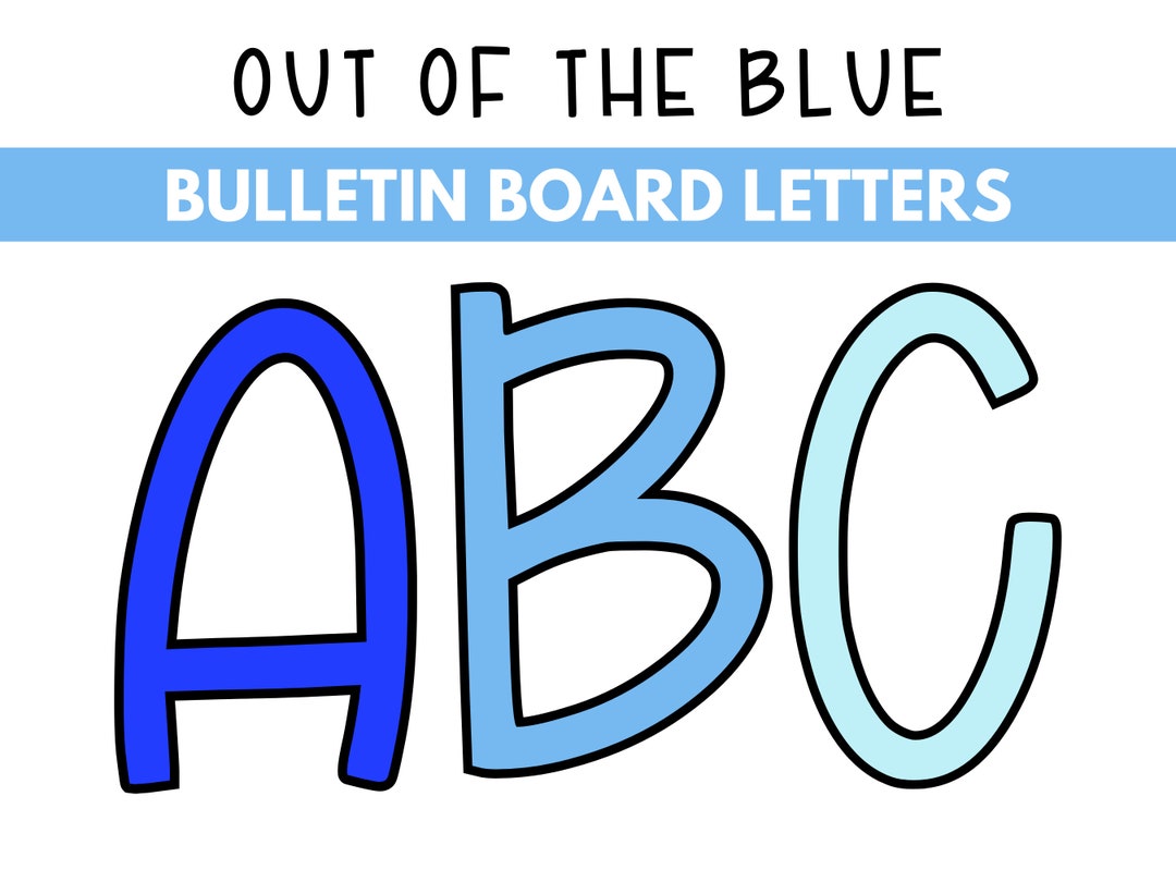 Out of the Blue Bulletin Board Letters | Printable DIY | Instant ...