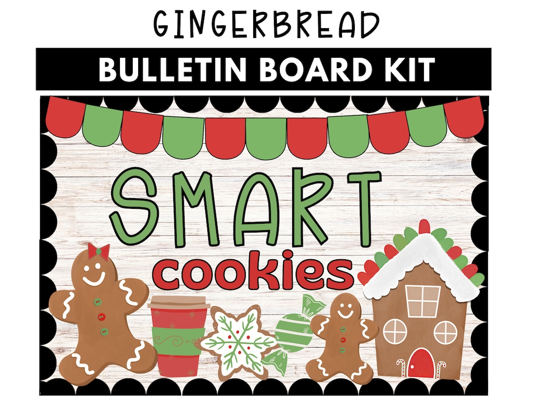 Gingerbread Bulletin Board Kit | Christmas | Digital Download | DIY - Etsy