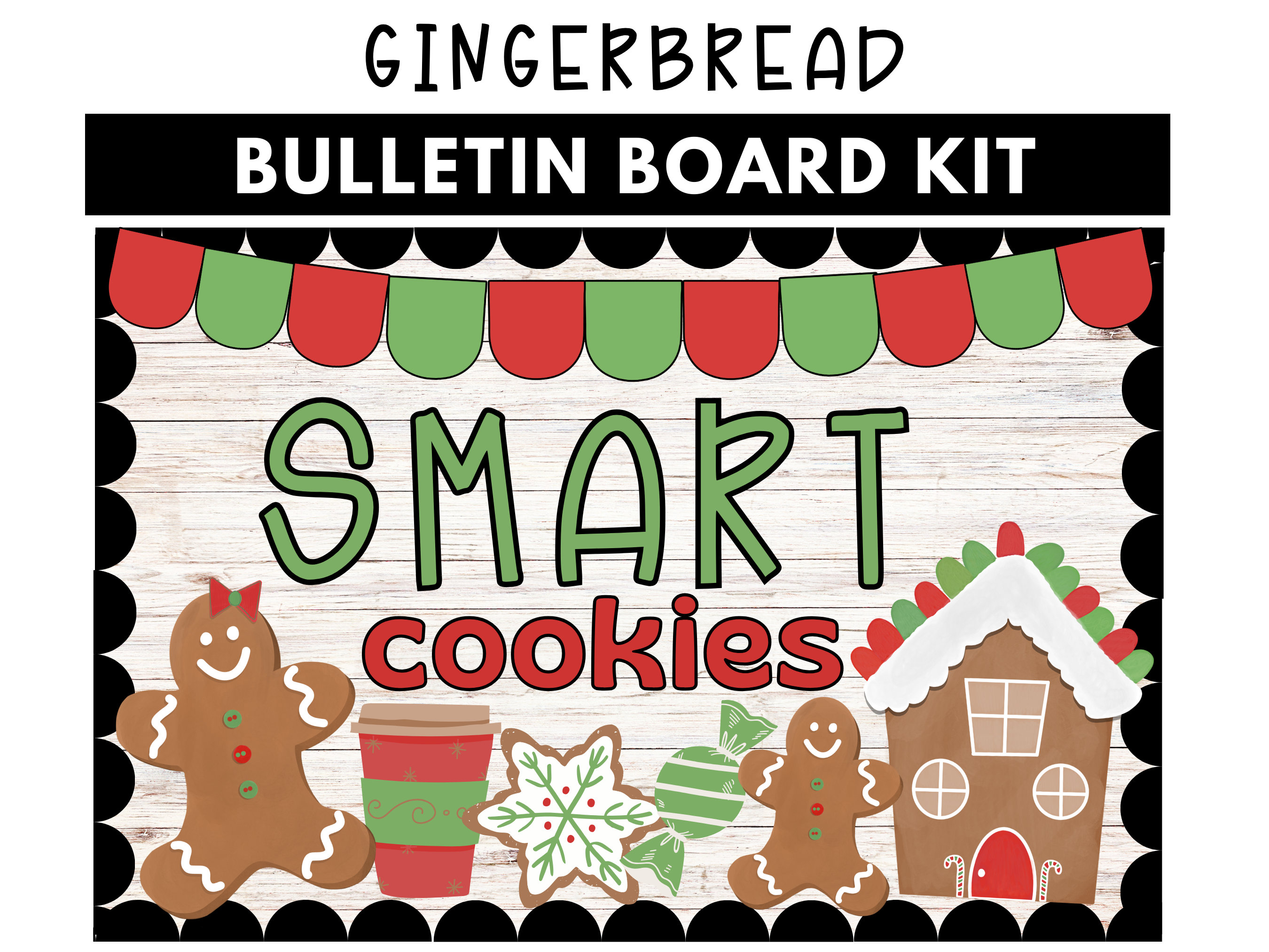 Gingerbread Bulletin Board Kit | Christmas | Digital Download | DIY - Etsy