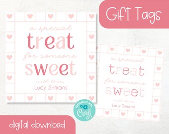 Editable Valentine's Day Gift Tag, Kids School Printable, Treat Bags ...