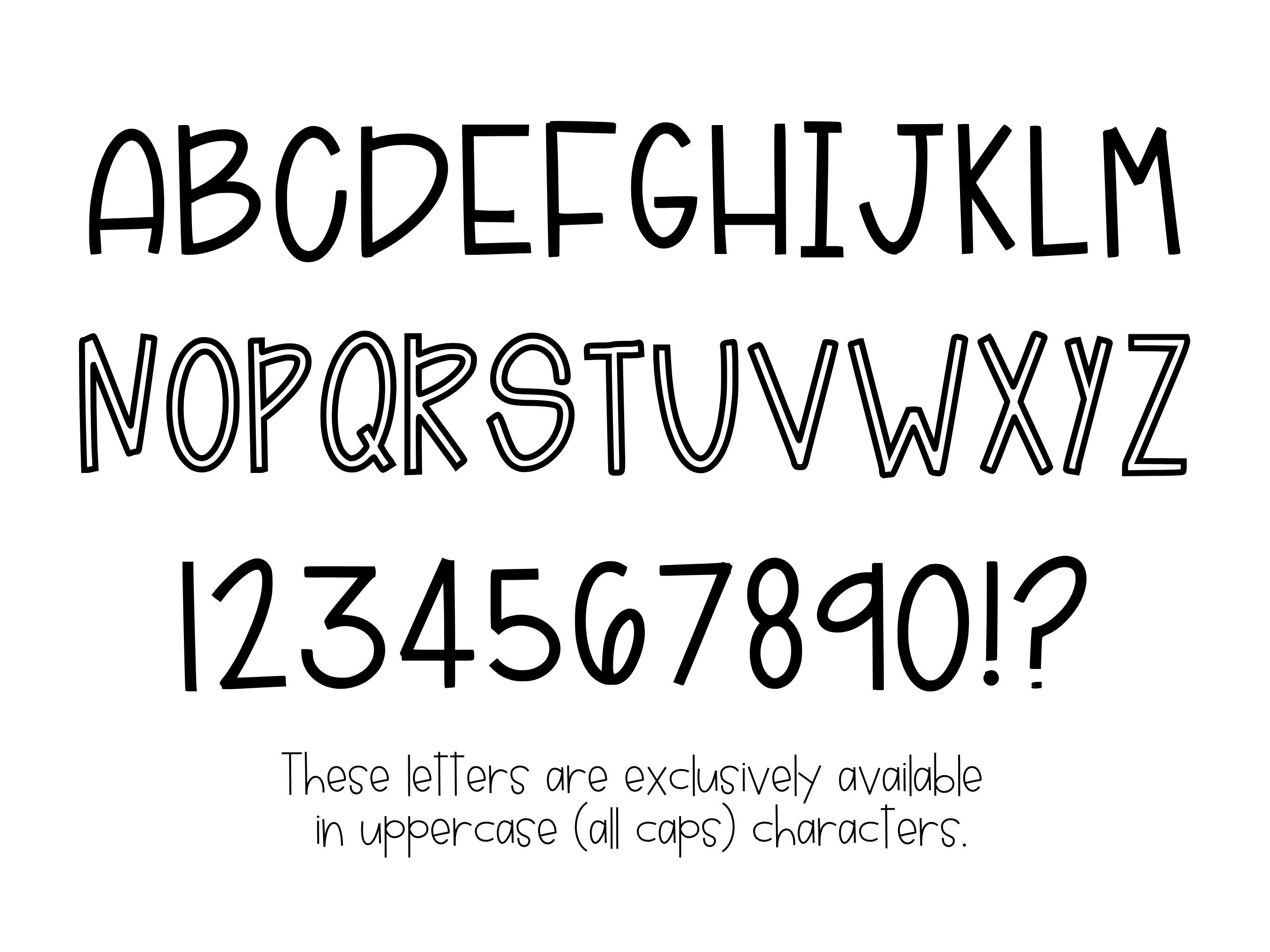 Black and Hollow Bulletin Board Letters | Printable DIY | Instant ...