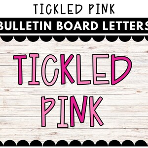 Tickled Pink Bulletin Board Letters | Printable DIY | Instant Download ...