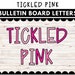 Tickled Pink Bulletin Board Letters | Printable DIY | Instant Download ...