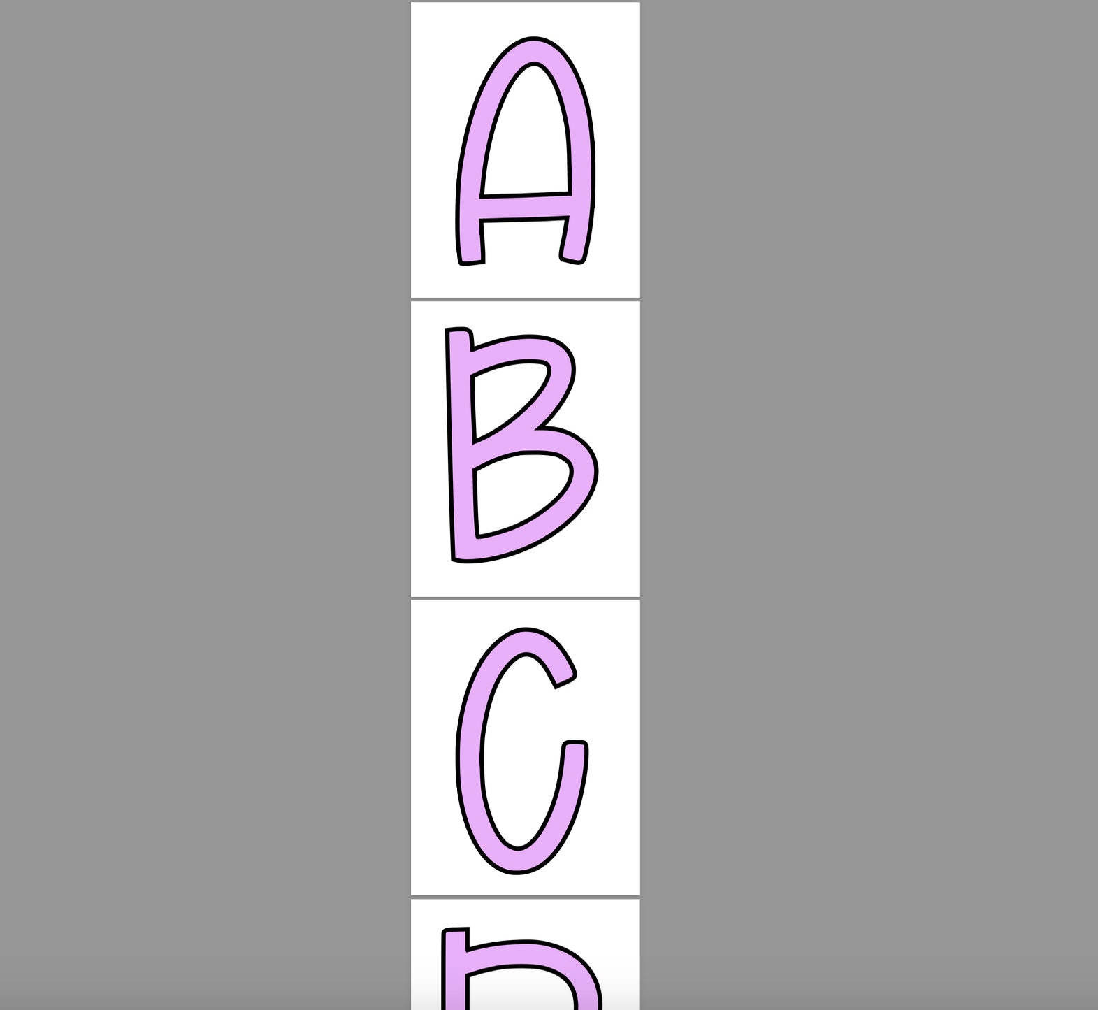 Pretty Purple Bulletin Board Letters | Printable DIY | Instant Download ...