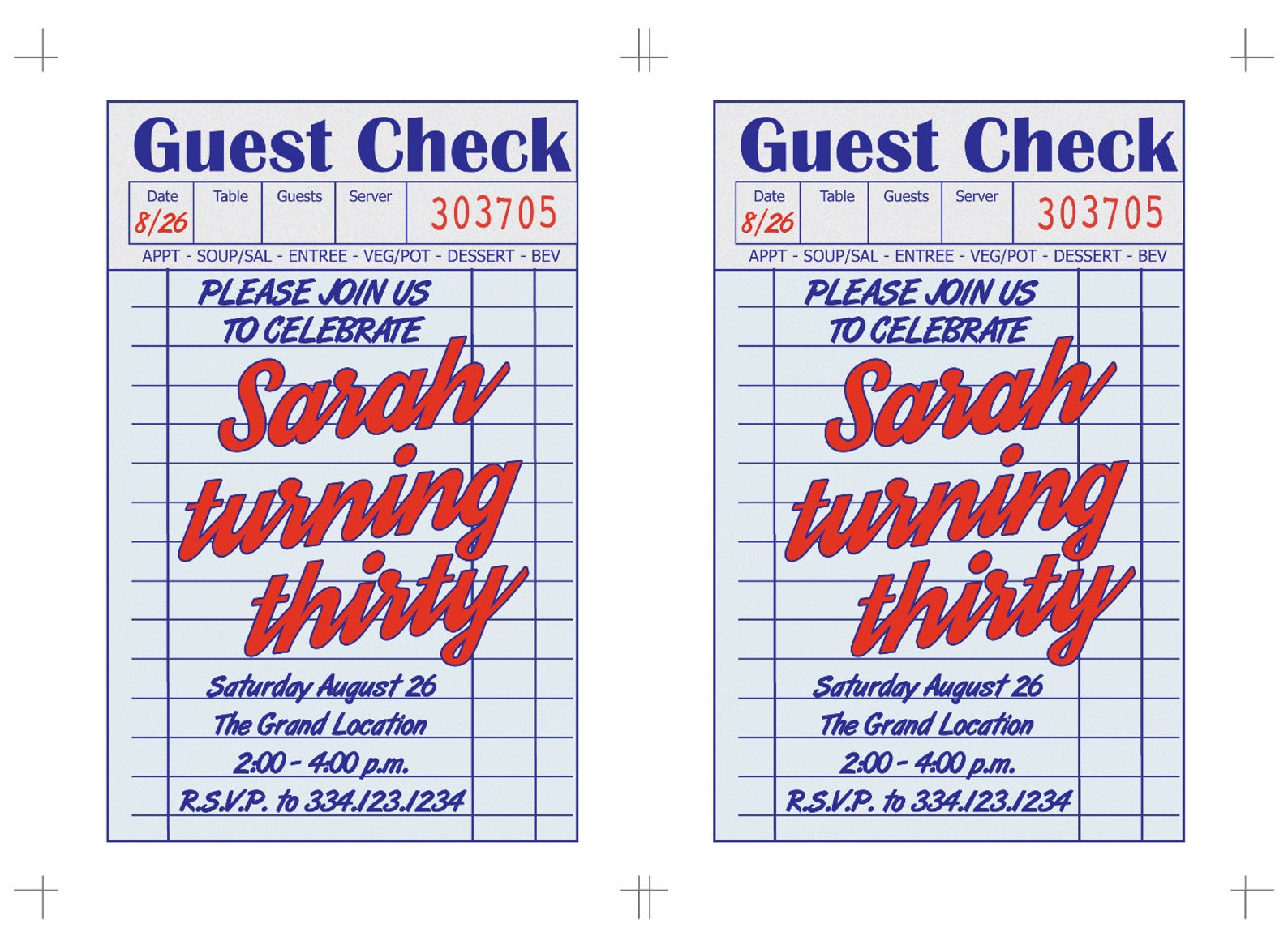 Guest Check Party Invitation Editable Instant Download - Etsy