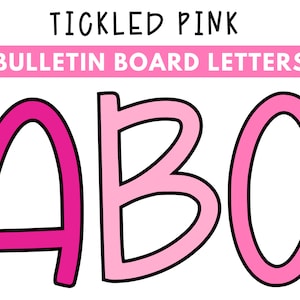 Tickled Pink Bulletin Board Letters | Printable DIY | Instant Download ...