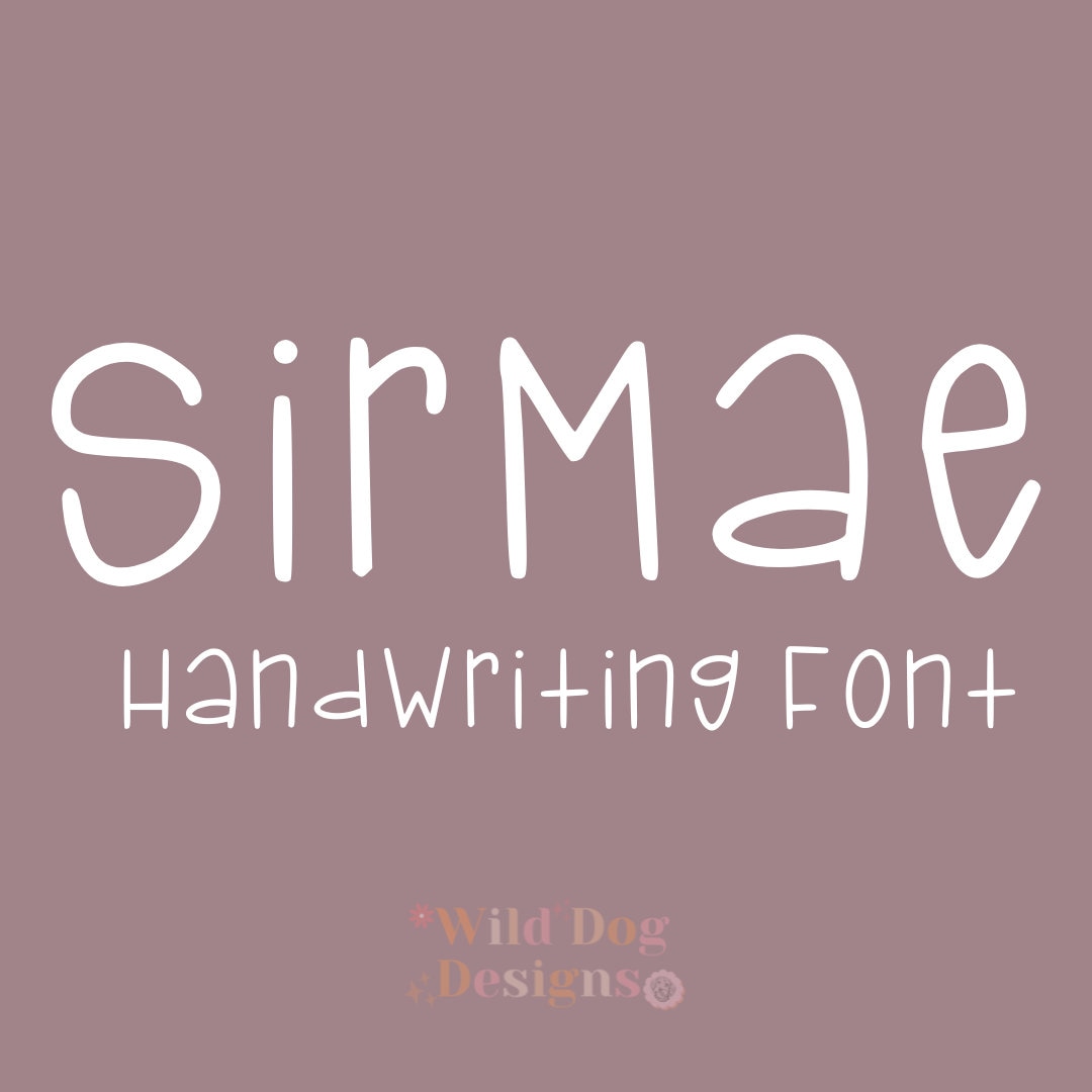 Sirmae Handwriting Font File - Etsy