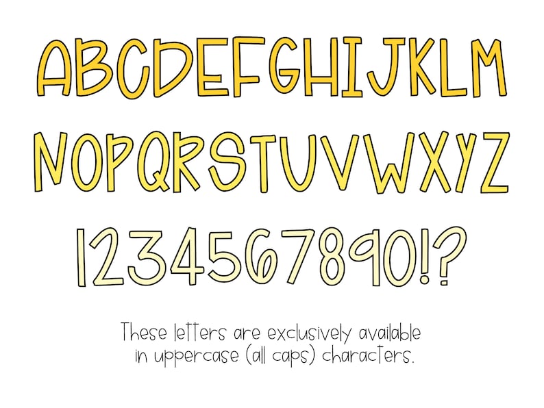 Sunny Yellow Bulletin Board Letters | Printable DIY | Instant Download ...