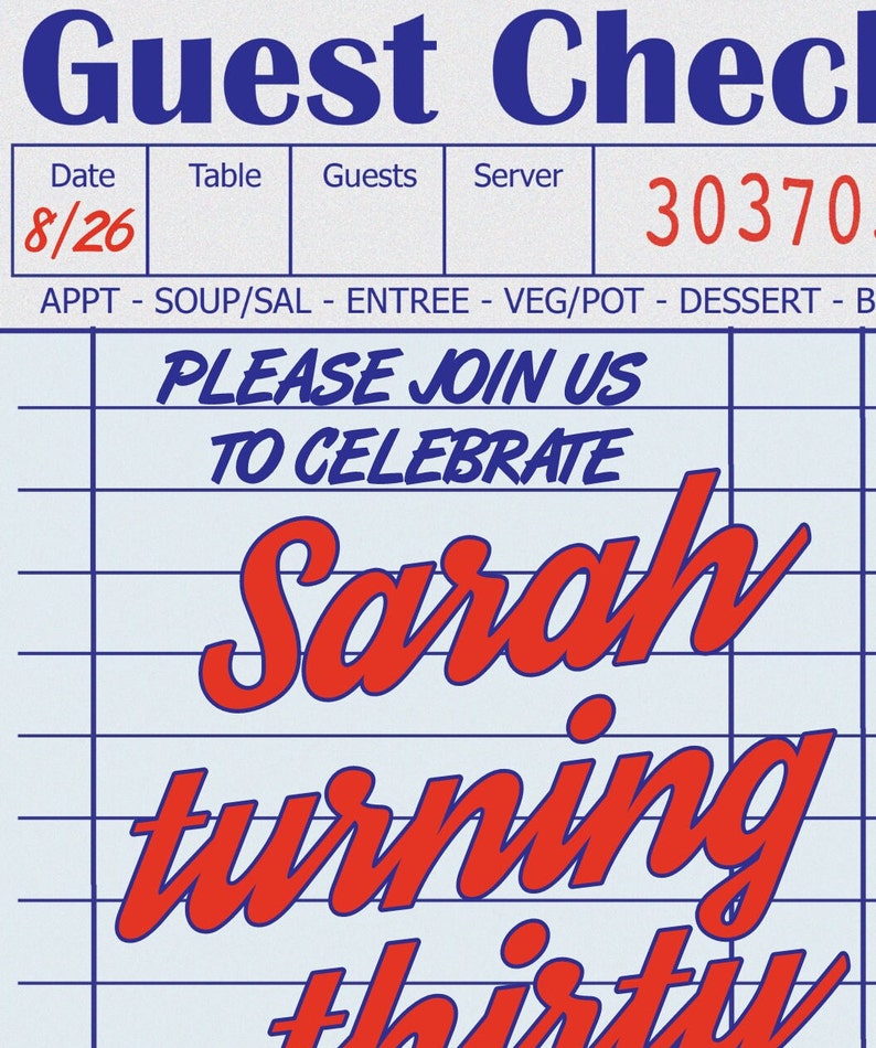 Guest Check Party Invitation Editable Instant Download - Etsy