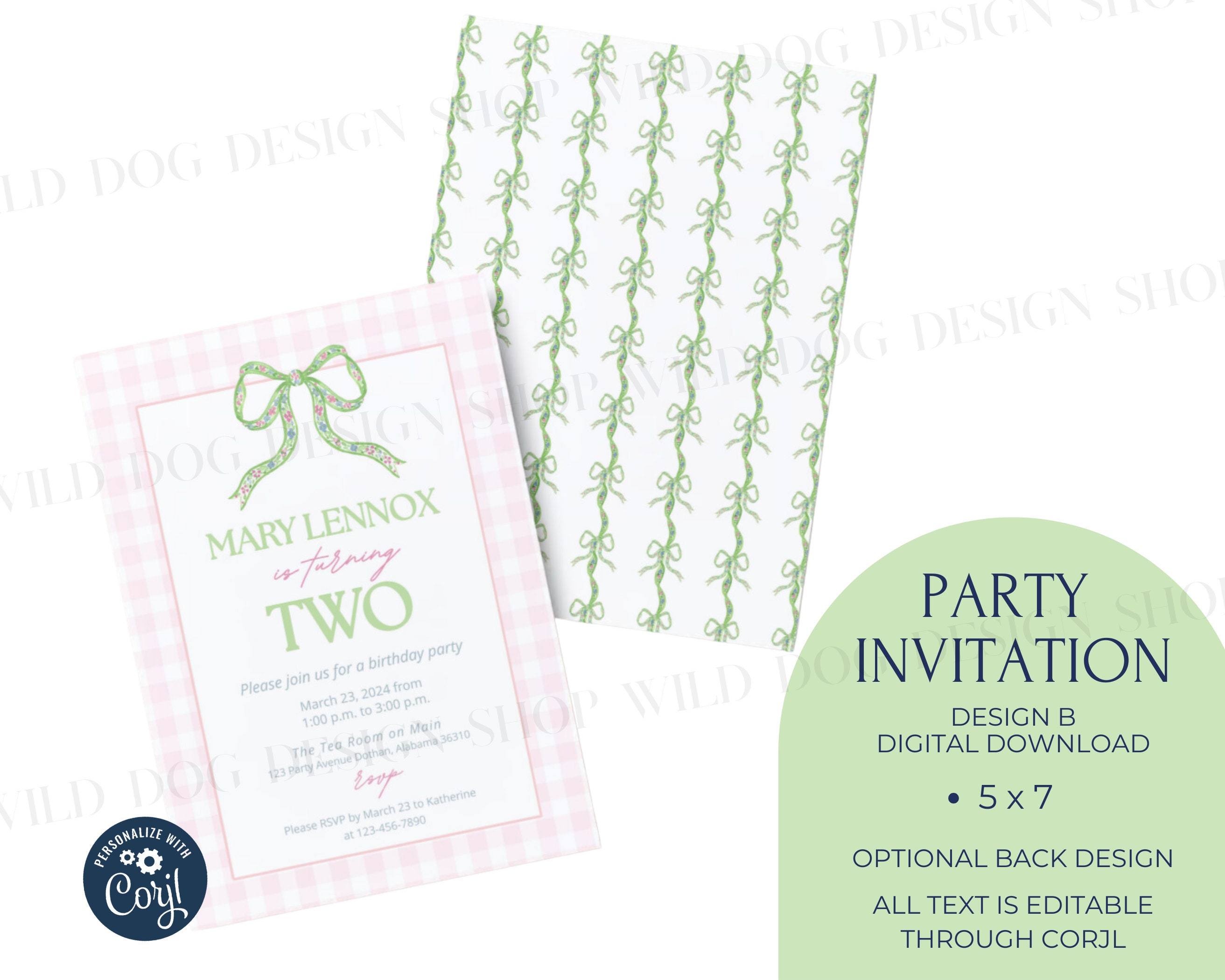 Fancy Floral Gingham Grand Millennial Birthday Wedding Shower ...
