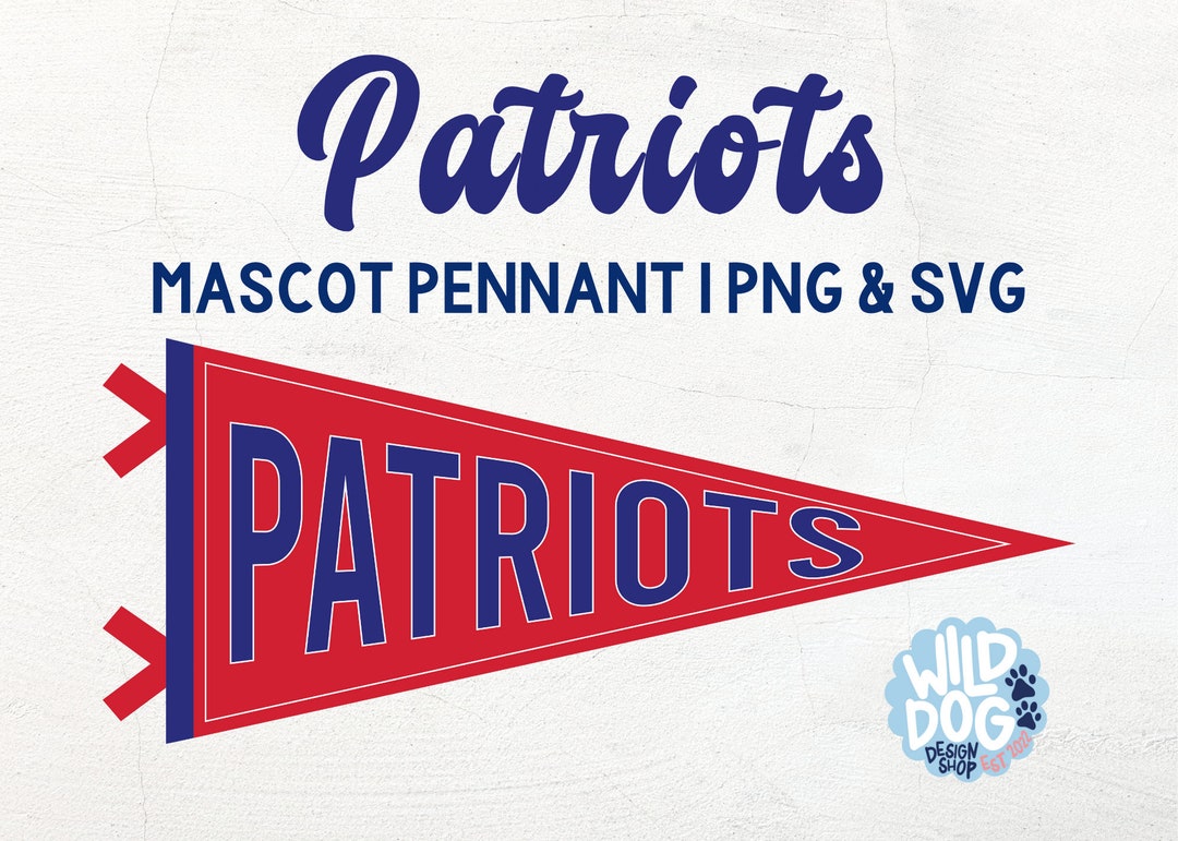Patriots Mascot | Pennant | School Spirit | PNG SVG - Etsy