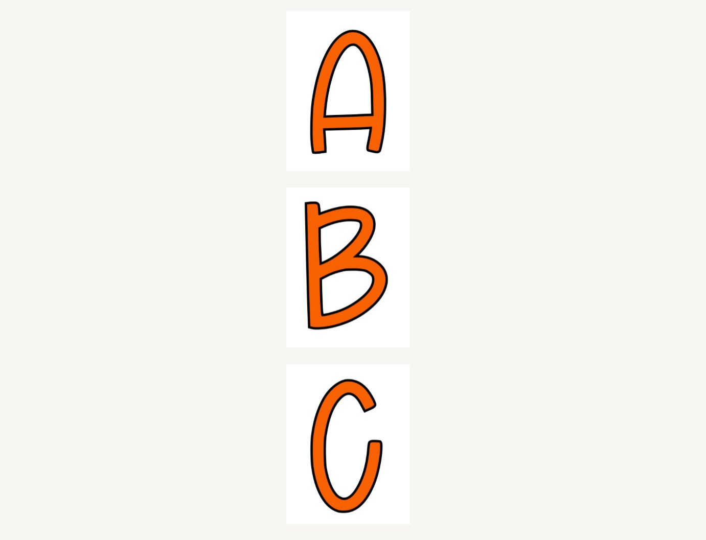 Observant Orange Bulletin Board Letters | Printable DIY | Instant ...