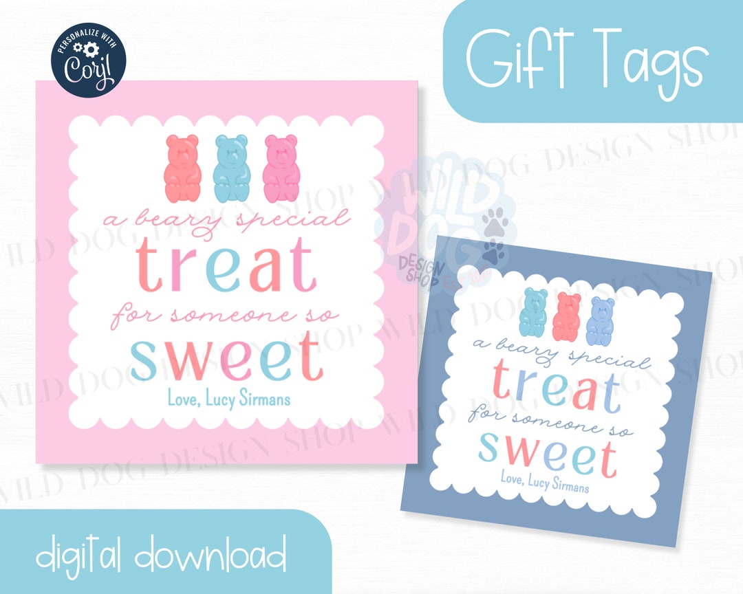 Beary Special Sweet Treat | Gummy Bear | Valentine's Day | Gift Tag ...