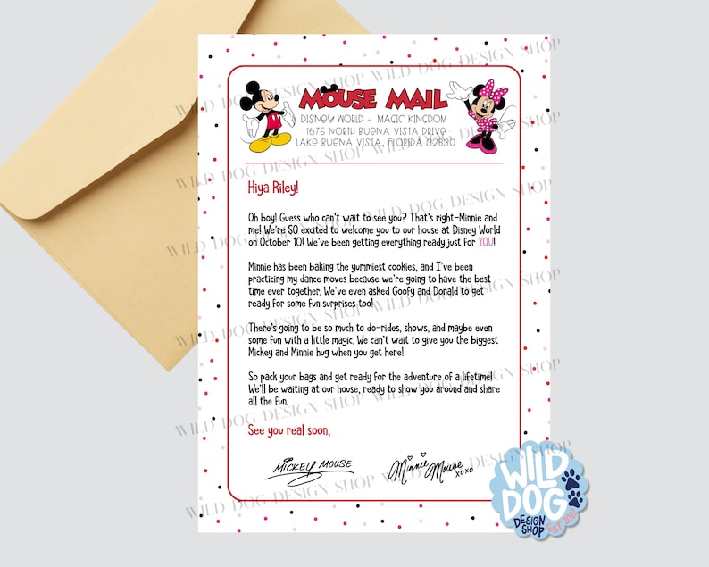 Letter to Child | Digital | Vacation | Mouse Mail | Magic | Editable ...