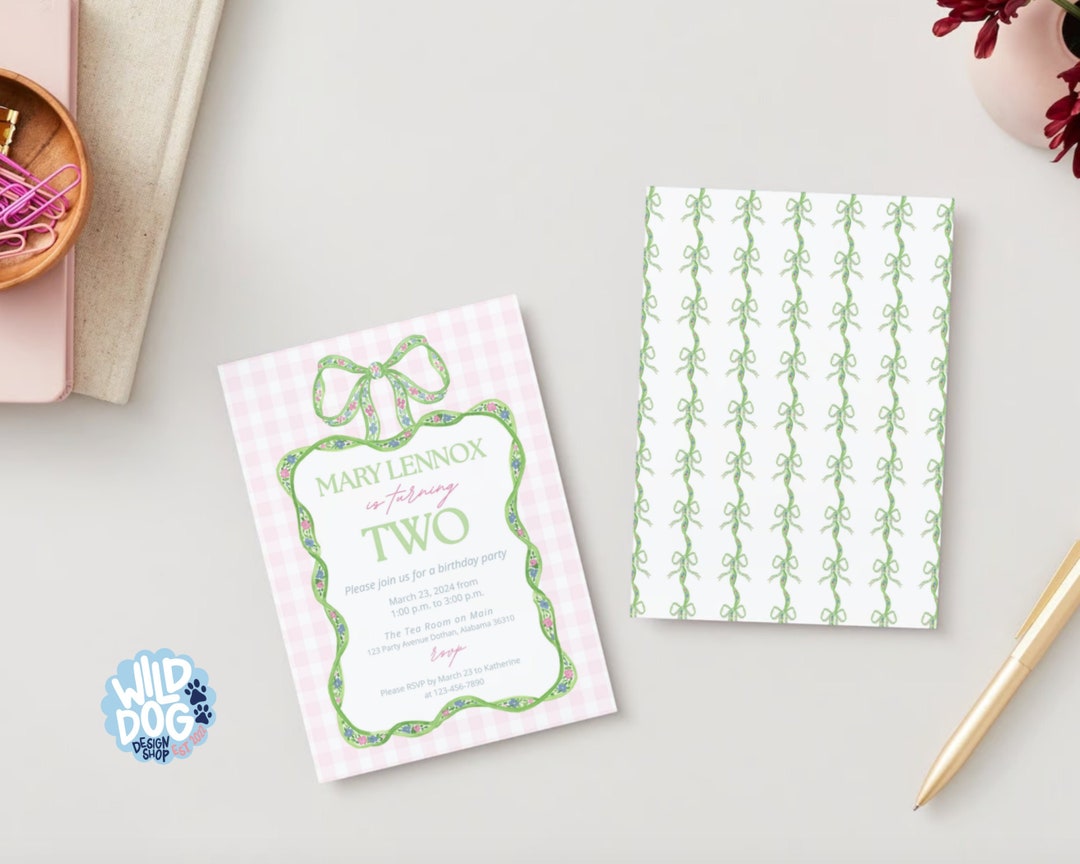 Fancy Floral Gingham Grand Millennial Birthday Wedding Shower ...