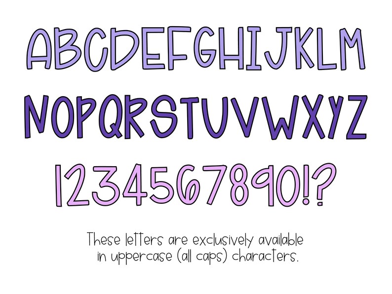 Pretty Purple Bulletin Board Letters | Printable DIY | Instant Download ...