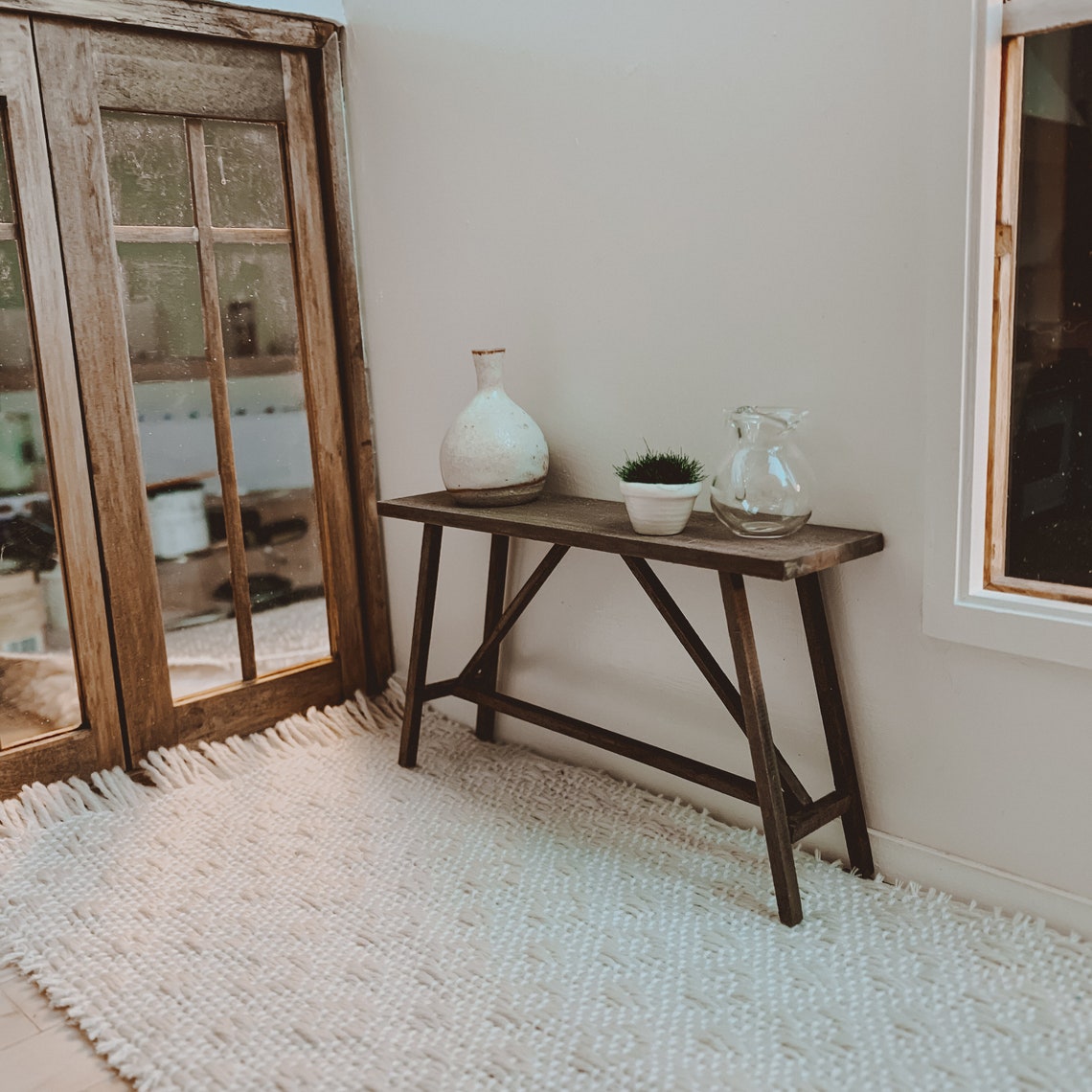 1/12 Scale Miniature Cross Entryway Table | Etsy