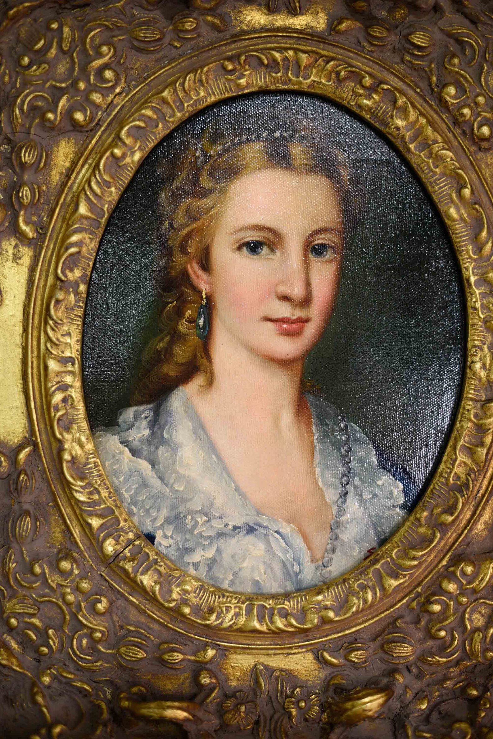 Portrait of Esther Framed Original Oil on Canvas 16in. X 18in. - Etsy UK