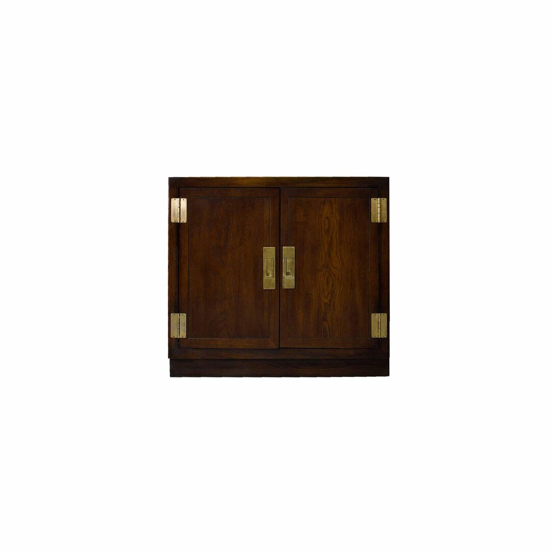 1970s Campaign 2 Door Chest by Dixie Furniture Act II Collection - A ...