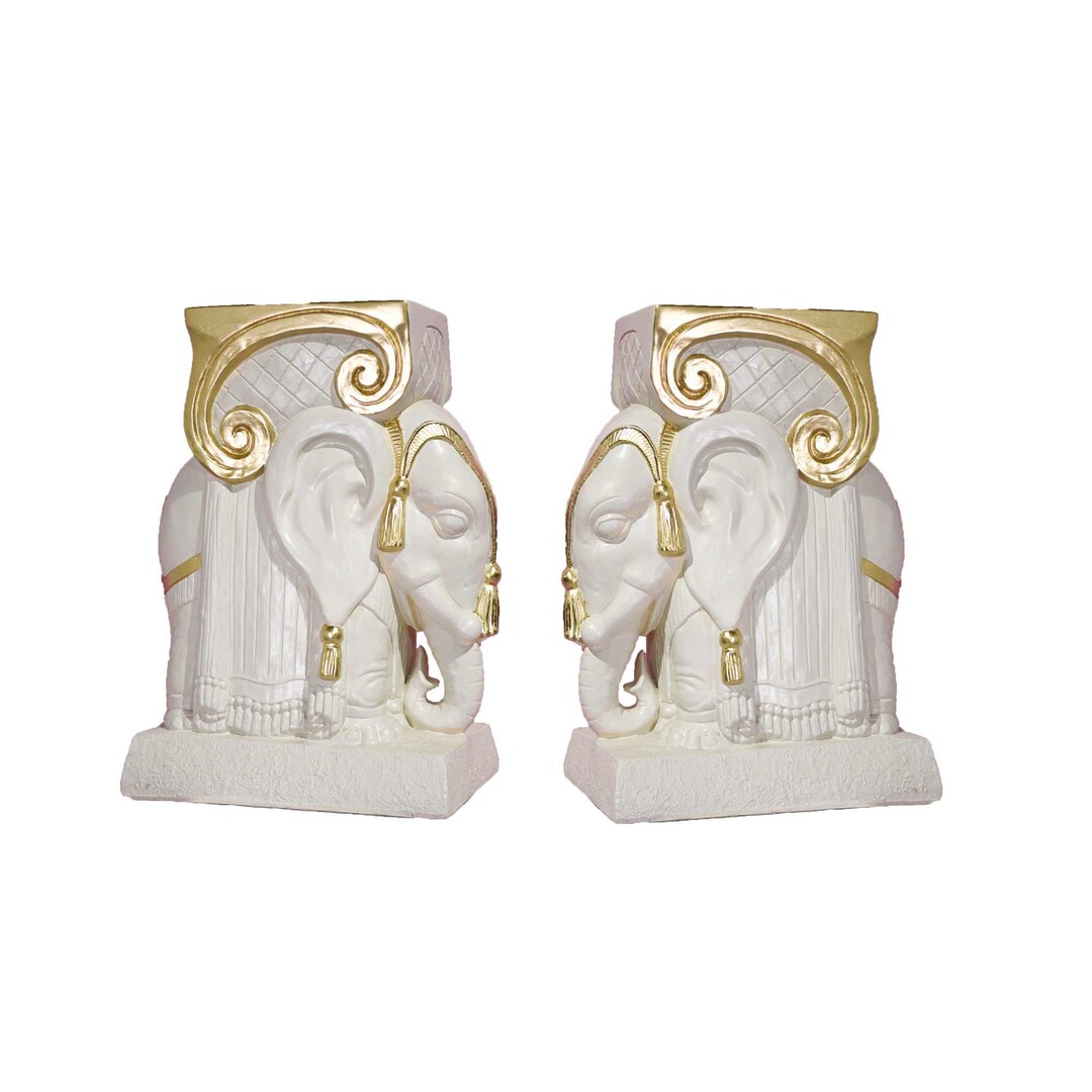 Vintage Ceramic Elephant Tables A Pair - Newly Refinished - Etsy