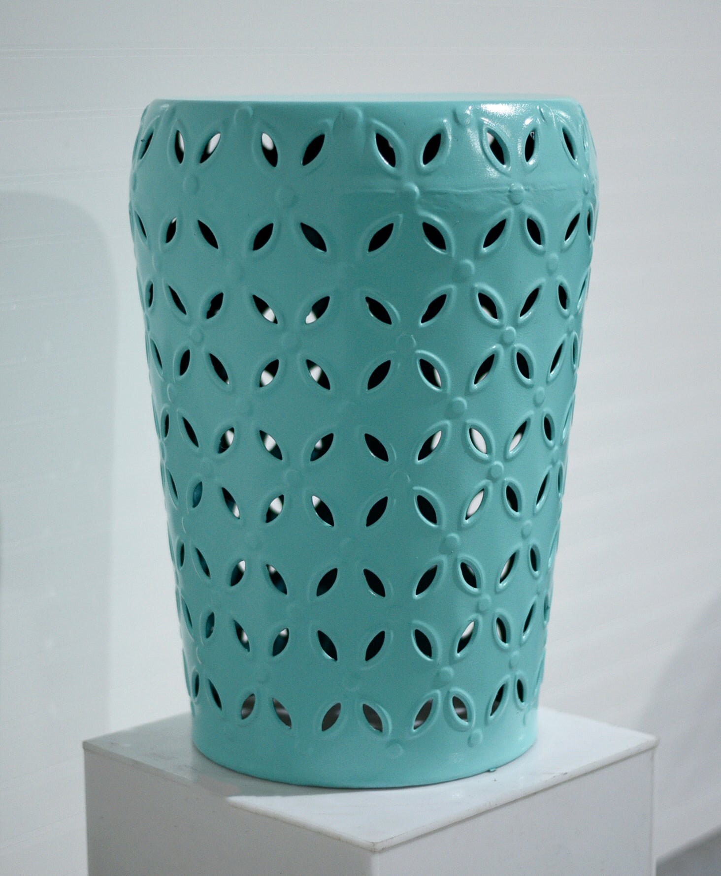Contemporary Chinoiserie Garden Stool in Blue - Newly Painted - Etsy