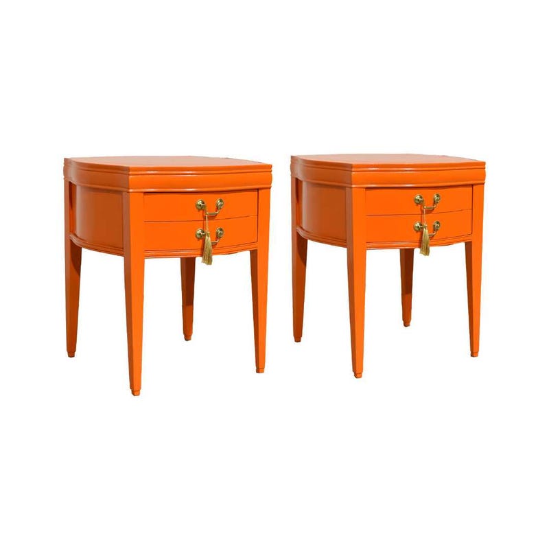 Orange Side Table - Etsy
