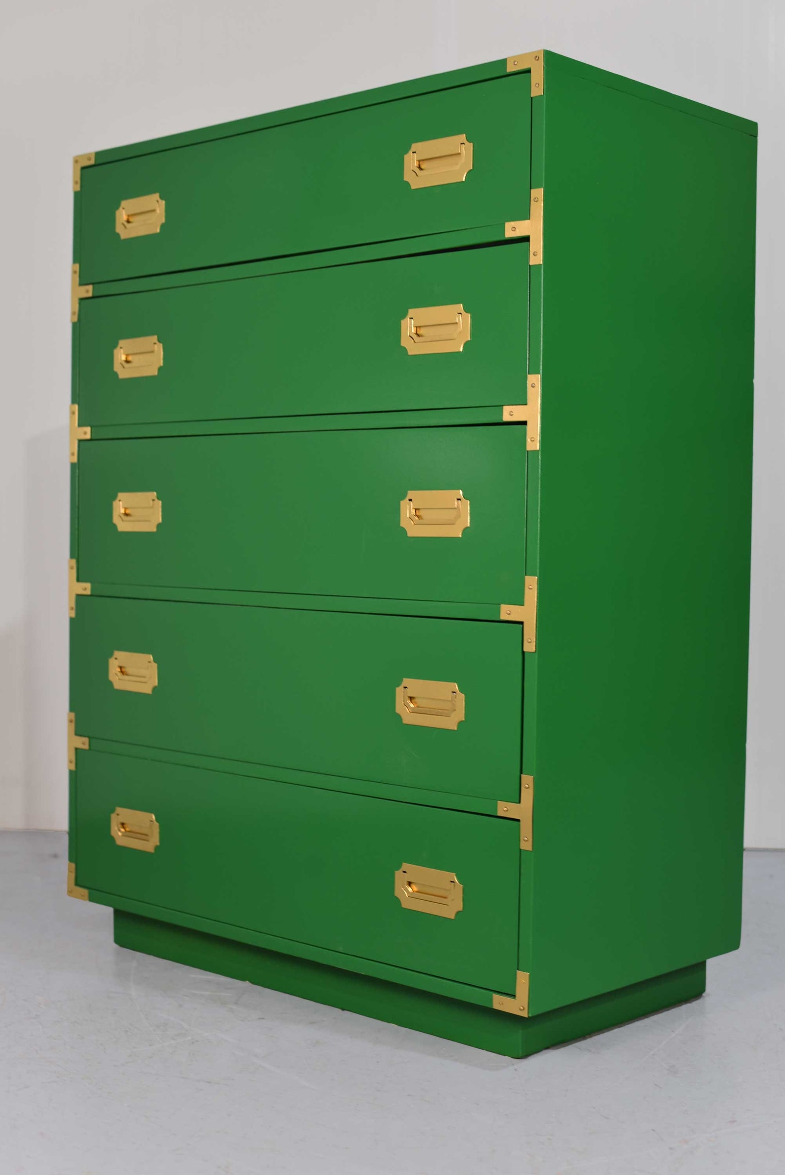 Vintage Campaign 5 Drawer Highboy by Dixie Furniture Newly Painted - Etsy