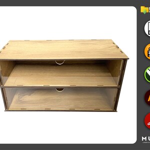 Laser Cut Desktop Organizer SVG, Hobby Storage Box, Drawer Organizer ...