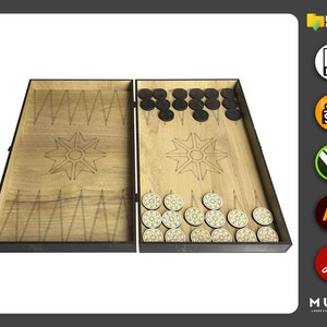 Laser Cut Backgammon Game, Board Game, Table Game, Svg, Dxf, Pdf, Ai ...