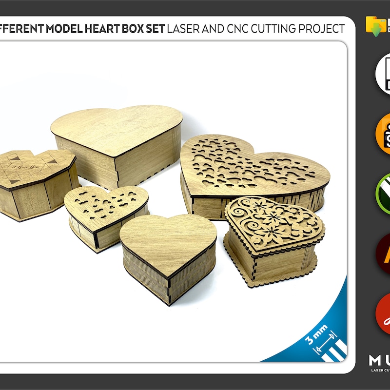 Heart Dxf Files - Etsy