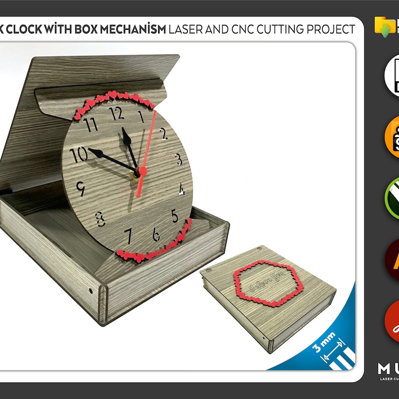 Box Clock - Etsy