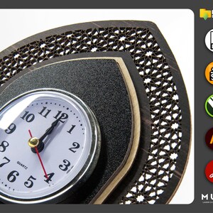 Wooden Desk Clock, Office Product, Co-worker Gift, Laser Cut File, CNC ...