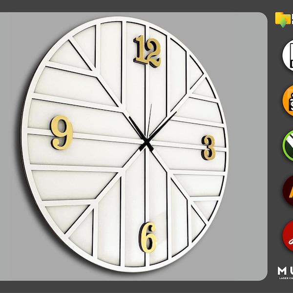 Clock Svg - Etsy