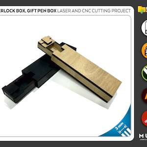 Interlock Wooden Pen Box, Gift Jewellery Box, Laser Cut File, CNC Files ...