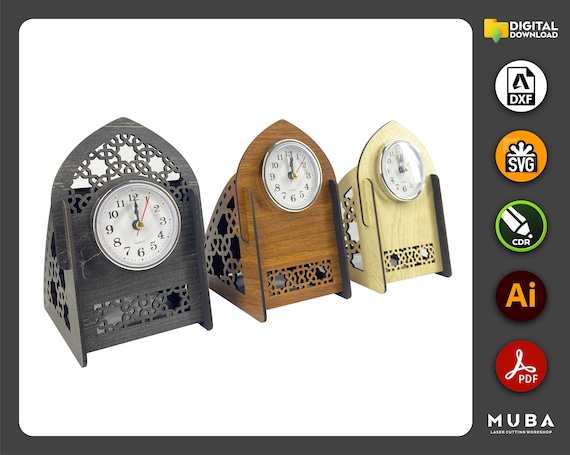3 Models Desk Clock Office Product Co-worker Gift 3mm Digital - Etsy
