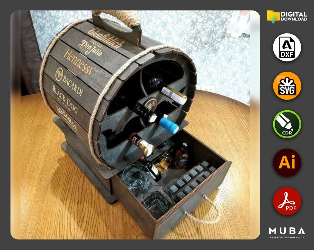 Laser Cut Tabletop Wine Rack, Wine Holder, Wine Standing Wine Organizer ...