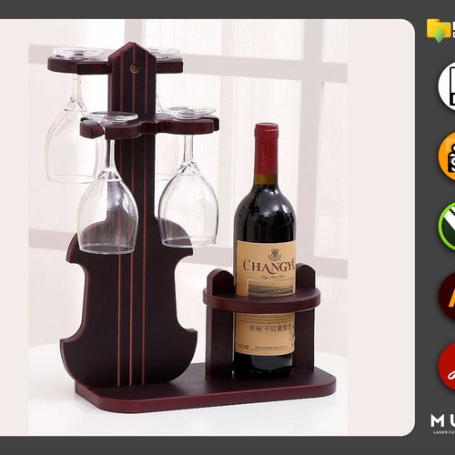 Laser Cut Tabletop Wine Rack Wine Holder Wine Standing Wine - Etsy