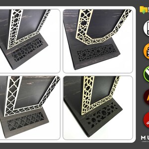 4 Models Laser Cut Boxed Award, Plaque Stand, Svg, Dxf, Pdf, Ai, Laser ...